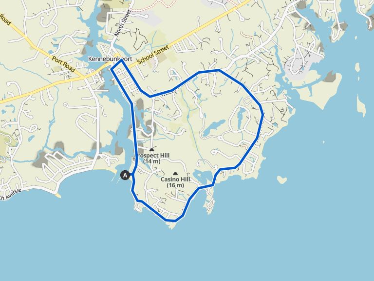 Walker’s Point & Parson's Way loop run — Kennebunkport | run | Komoot